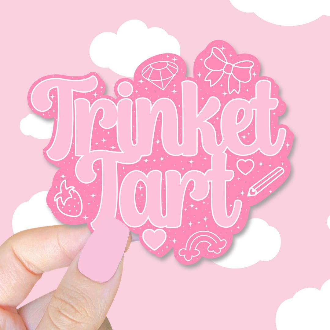 Trinket Tart Pink Sticker: Pastel Die Cut Decal - Etsy