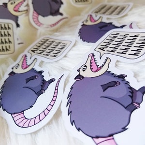 Ahhhhhhh Possum Die Cut Sticker Possum Stickers Kawaii - Etsy