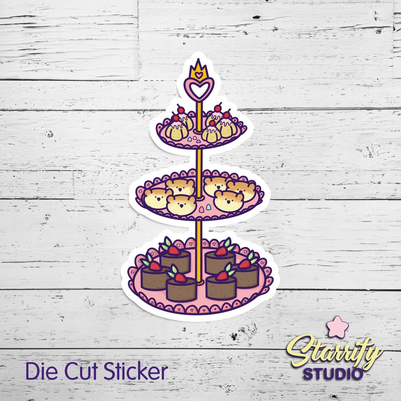 Sweet Treat Tray Die Cut Sticker Treat Sticker Cute - Etsy
