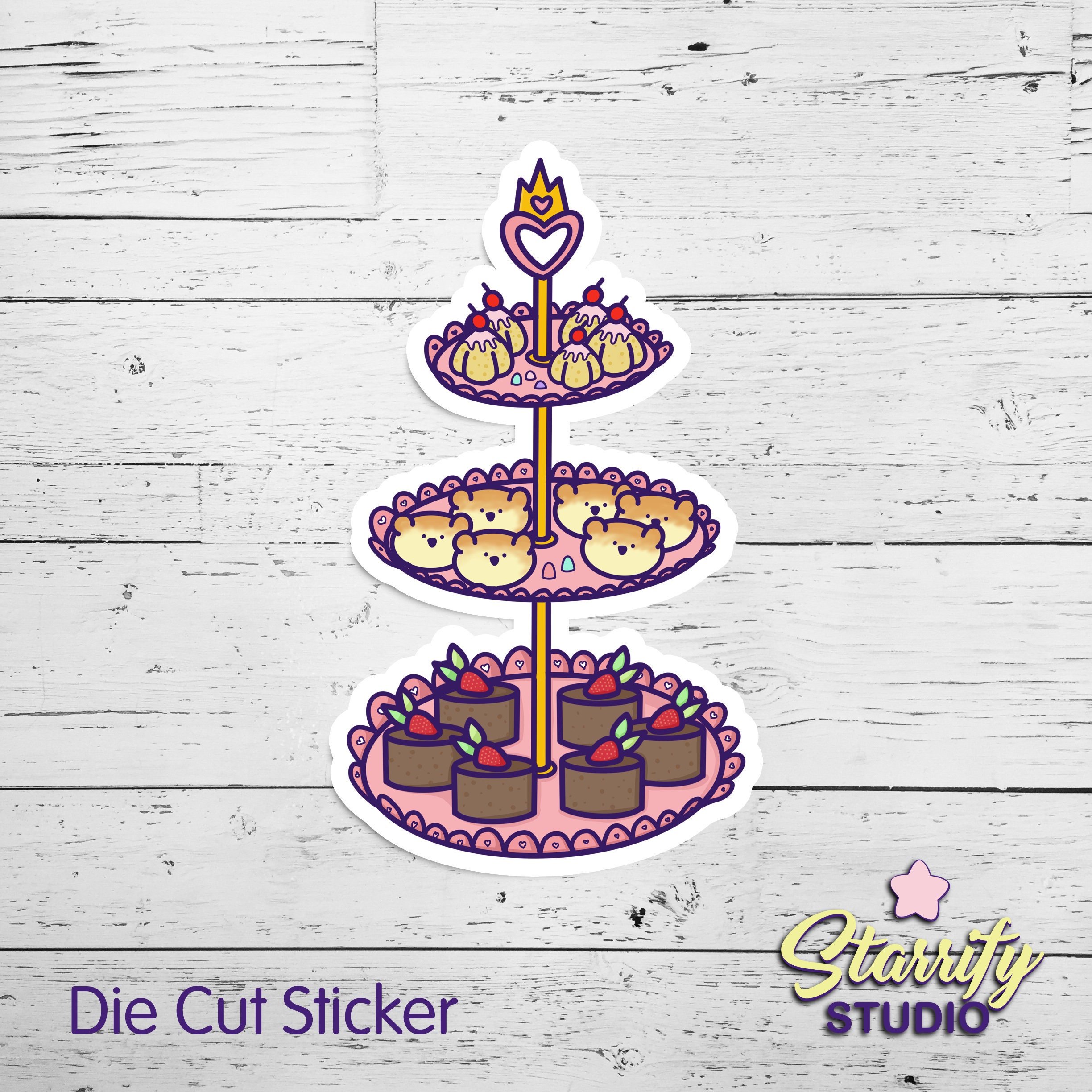 Sweet Treat Tray Die Cut Sticker Treat Sticker Cute - Etsy
