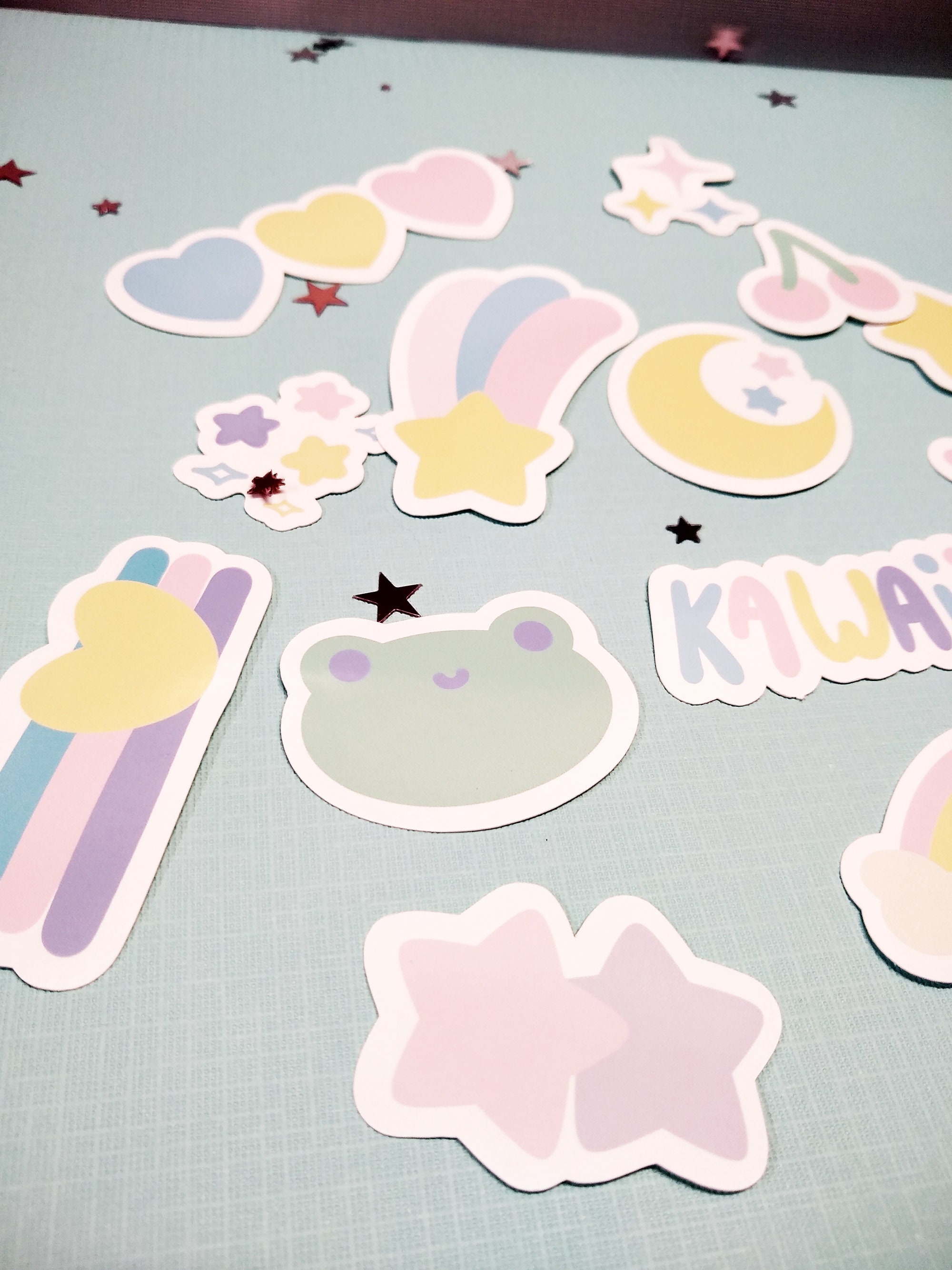 Kawaii Doodles Sticker Pack Pastel Stickers Cute Stickers | Etsy