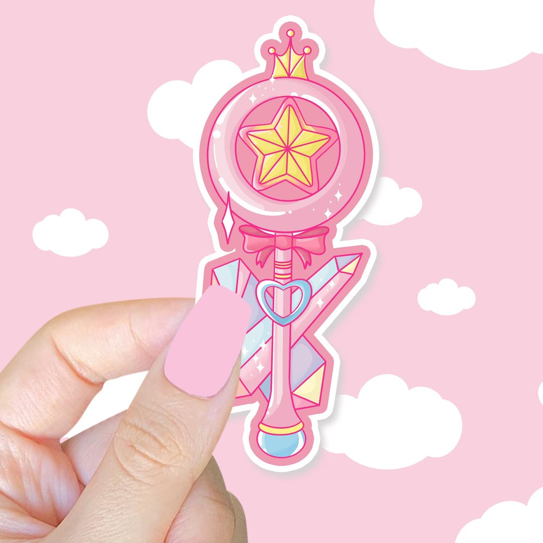 Magical Girl Star Wand Die Cut Sticker - Kawaii Decal - Etsy