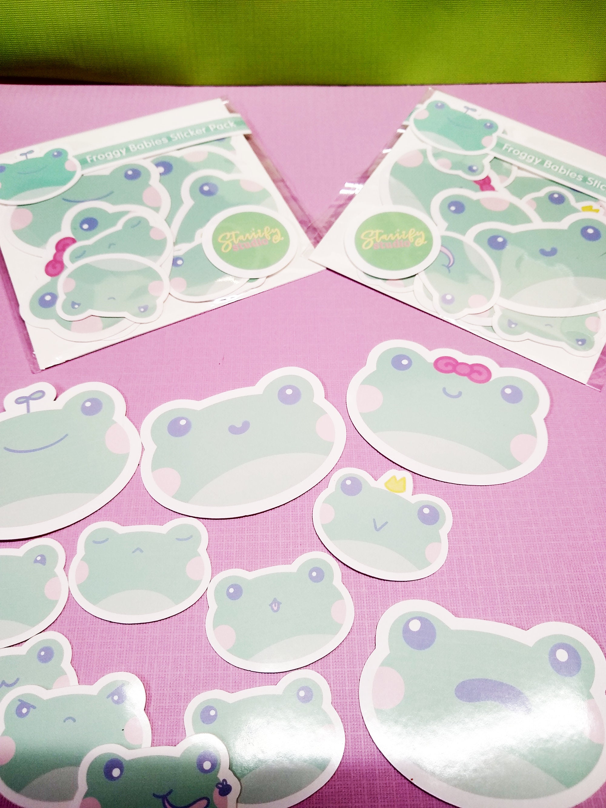 Froggy Babies Sticker Pack Pastel Stickers Frog Stickers | Etsy