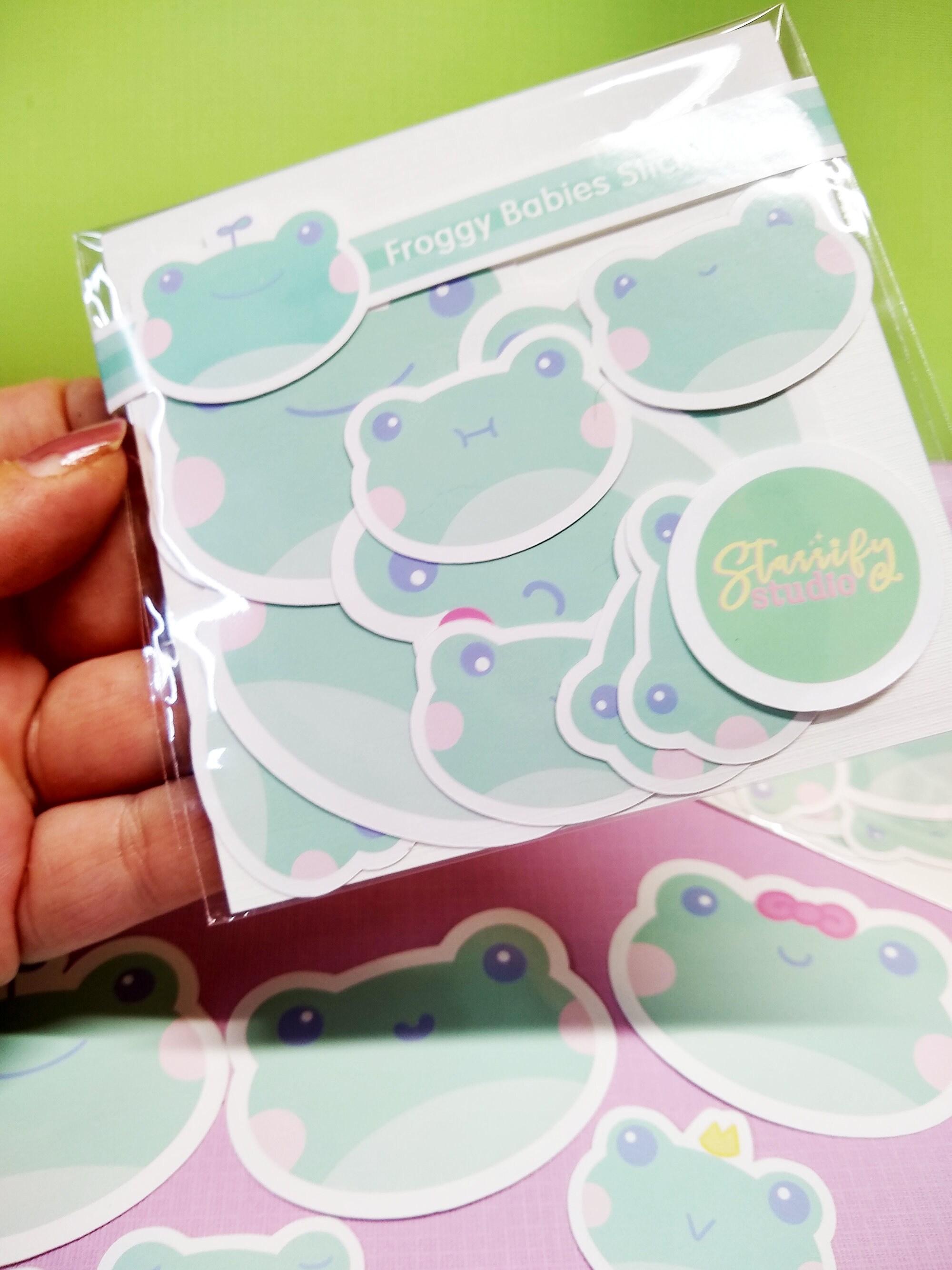 Froggy Babies Sticker Pack Pastel Stickers Frog Stickers | Etsy