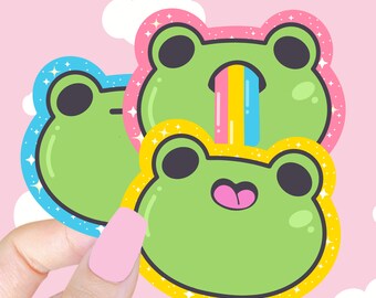 Cute Anime Girl Frog Sticker Kawaii Sticker V2 - Etsy