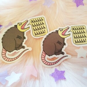 Ahhhhhhh Possum Die Cut Sticker Possum Stickers Kawaii - Etsy