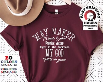 Waymaker Circle Shirt Faith Shirt Christian Shirt Way Maker - Etsy