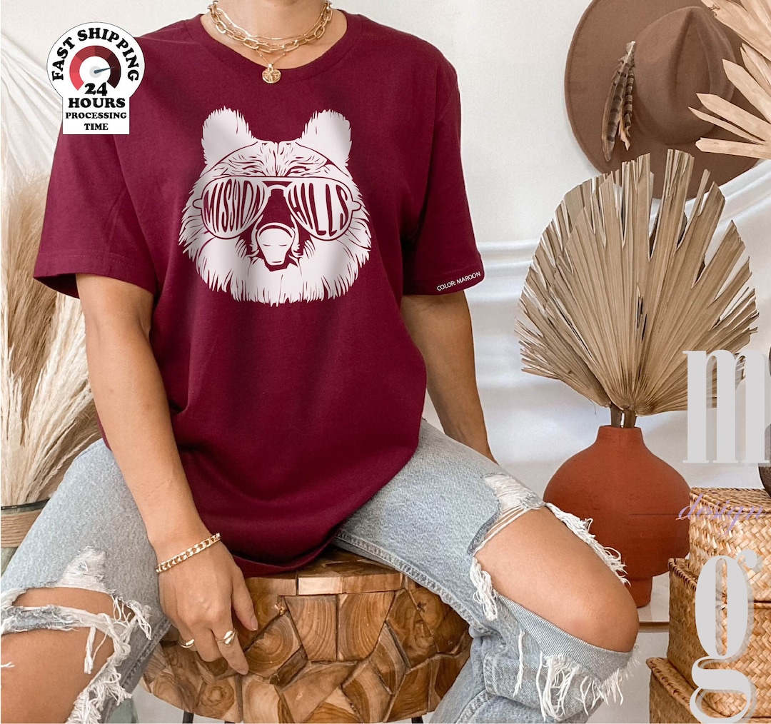 Custom School Grizzly Bear T-shirt, Personalized School Mascot Shirts ...