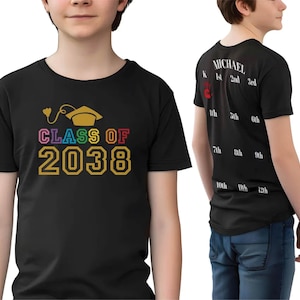 Custom Class of 2038 Handprint Shirt, Class of 2038, 2038 Graduation ...