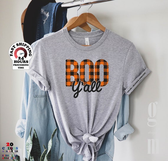 Boo Y'all Shirt Women's Cute Halloween Shirt Buffalo | Etsy