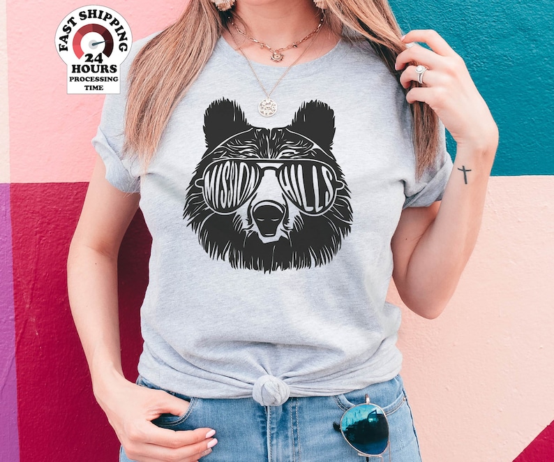 Custom School Grizzly Bear T-shirt Personalized School Mascot - Etsy