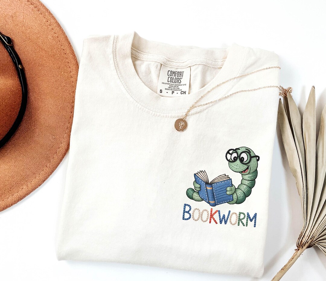 Comfort Colors Bookworm Shirt, Teacher Appreciation Shirt, Cute Shirt ...