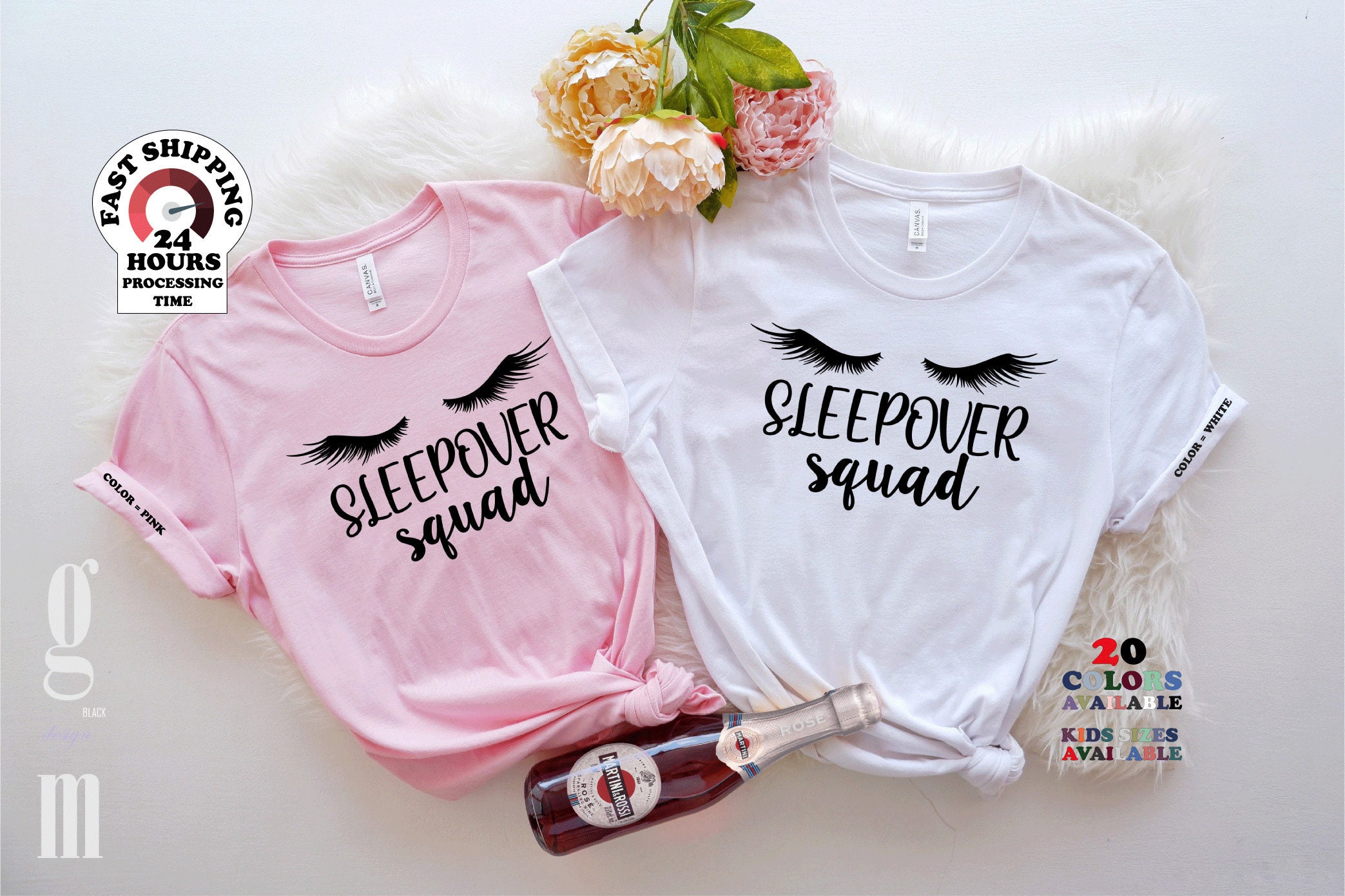 Sleepover Squad Shirts Girls Birthday Party Shirts Slumber Etsy