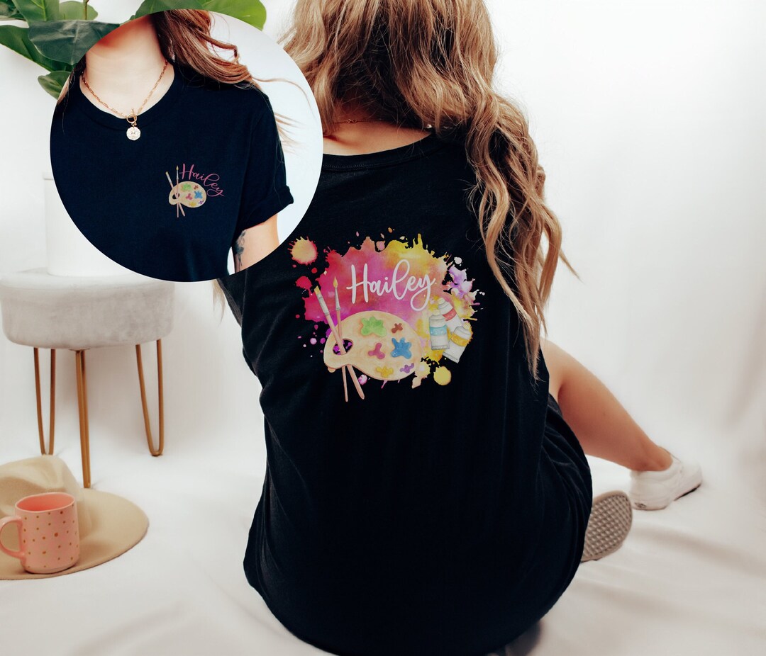 Custom Paint Pallette Shirt, Personalized Gifts, Artist Shirt, Custom ...