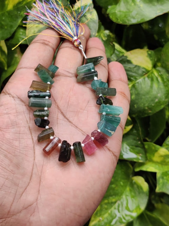 Blue Tourmaline Rough Stick Strand,Tourmaline Stick,Rough Strand ...