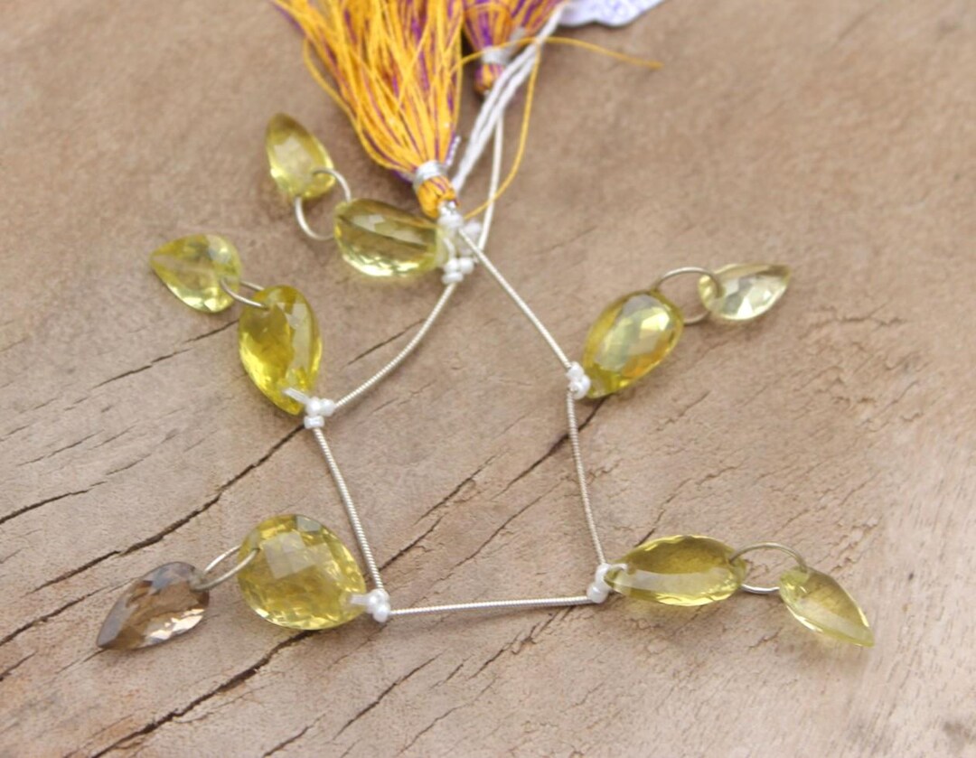 Lemon Smooth Faceted Fancy Cut Strand,double Drilled Lemon Cut Strand ...