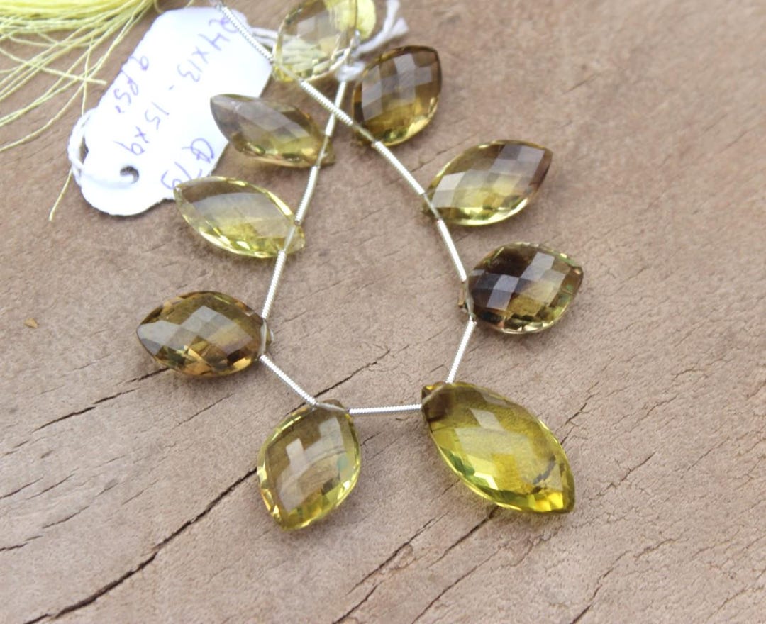 Lemon Smooth Faceted Fancy Cut Strand,lemon Cut Strand,yellow Gemtone ...