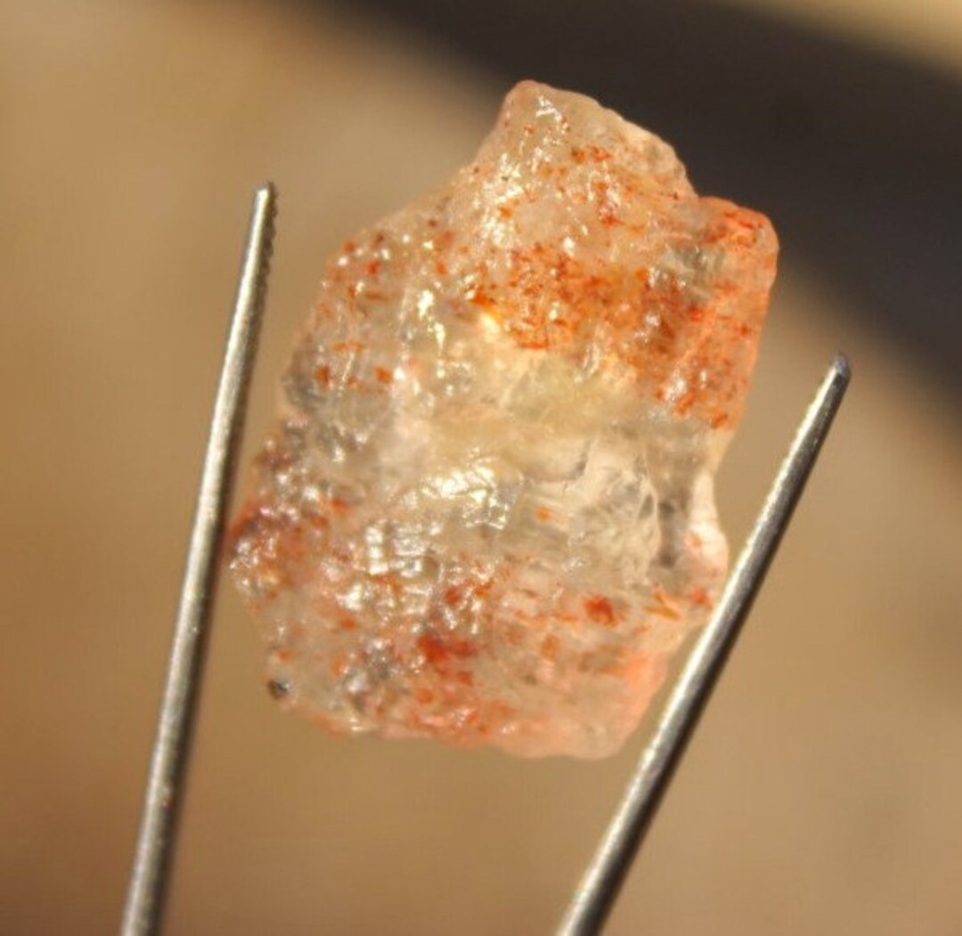 Fire African Sunstone Raw Loss Roughrough Strandgemstone Raw - Etsy