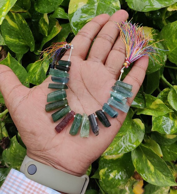 Blue Tourmaline Rough Stick Strand,Tourmaline Stick,Rough Strand ...