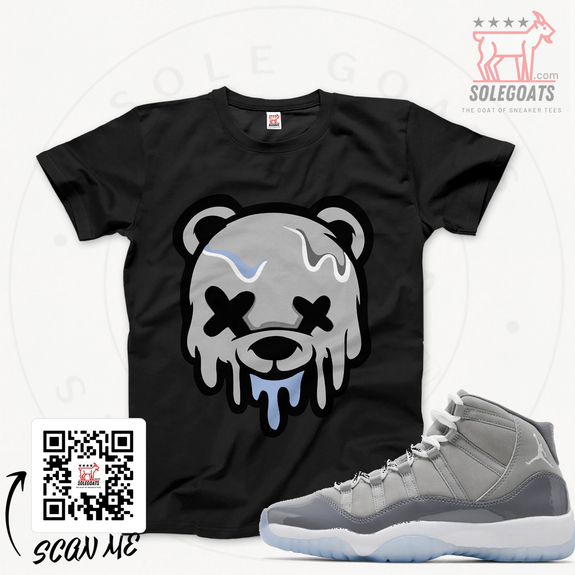 Jordan 11 Retro Cool Grey Sneaker Matching Shirts Drip Bear T shirt Sneaker Gift Ideas Cool Grey 11s Etsy UK