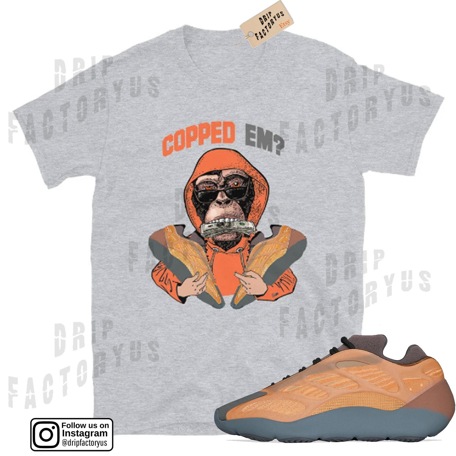 Yeezy 700 V3 Copper Fade T-shirt Sneaker Matching Shirts | Etsy