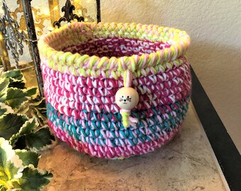 Cat Face Basket - Etsy