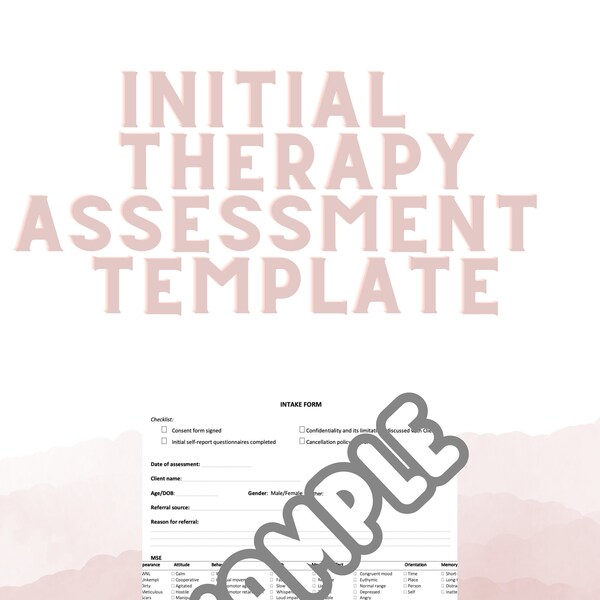Health Assessment Form - Etsy