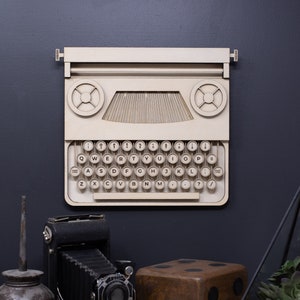 Wooden Carved Typewriter Wall Art - Etsy