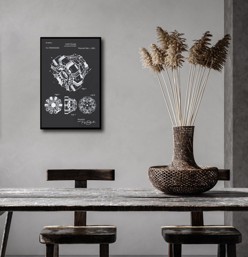 Arc Reactor Iron Man Avengers Patent Poster Print - Etsy