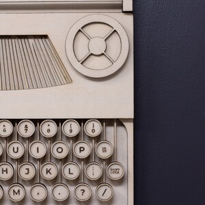Wooden Carved Typewriter Wall Art - Etsy