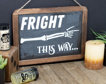 Fright This Way Sign - Etsy