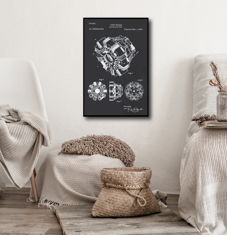 Arc Reactor - Iron Man Avengers Patent Poster Print - Etsy