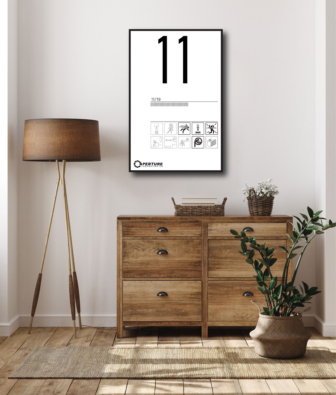 Framed Portal Chamber Aperture Science Print 11 X | Etsy