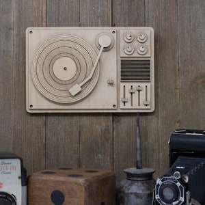 Wooden Carved Record Player Wall Art - Etsy