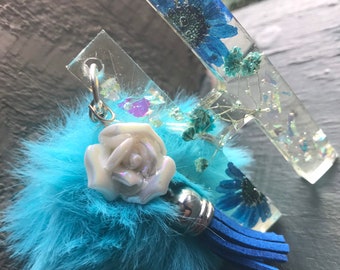 Large Initial Keychain - Etsy