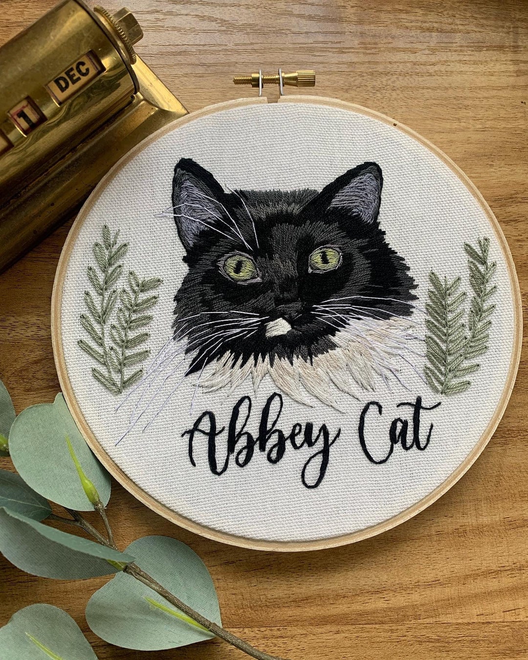 Custom Embroidered Pet Portrait - Etsy