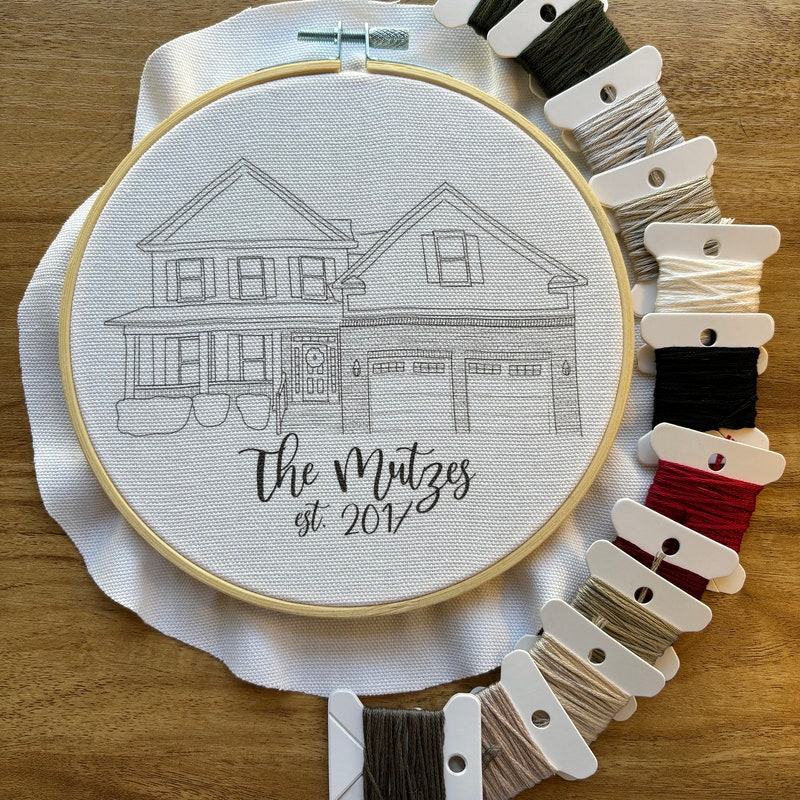 House Embroidery - Etsy