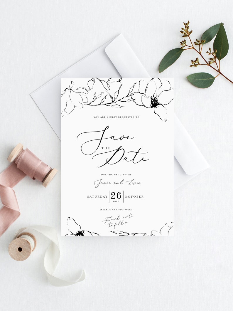 Simple Save the Date INSTANT DOWNLOAD Printable Save the - Etsy