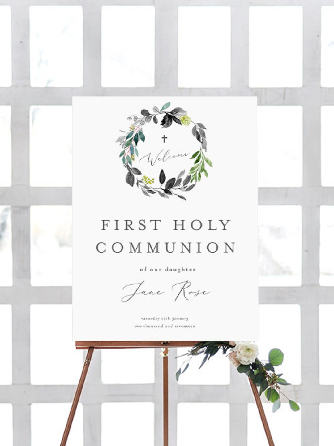 First Holy Communion Welcome Sign INSTANT DOWNLOAD Boy - Etsy