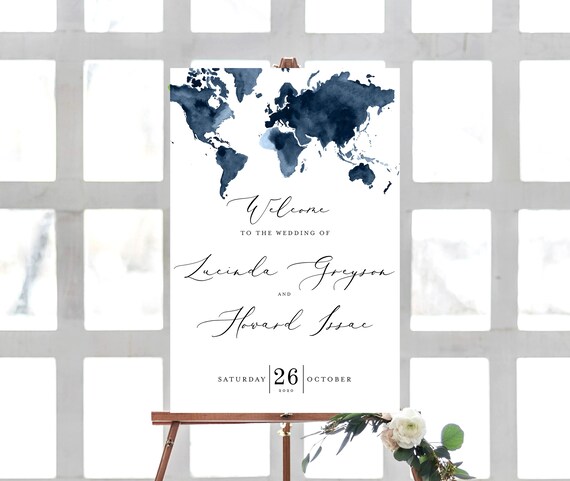 Map Welcome Sign INSTANT DOWNLOAD Poster Portrait Large - Etsy