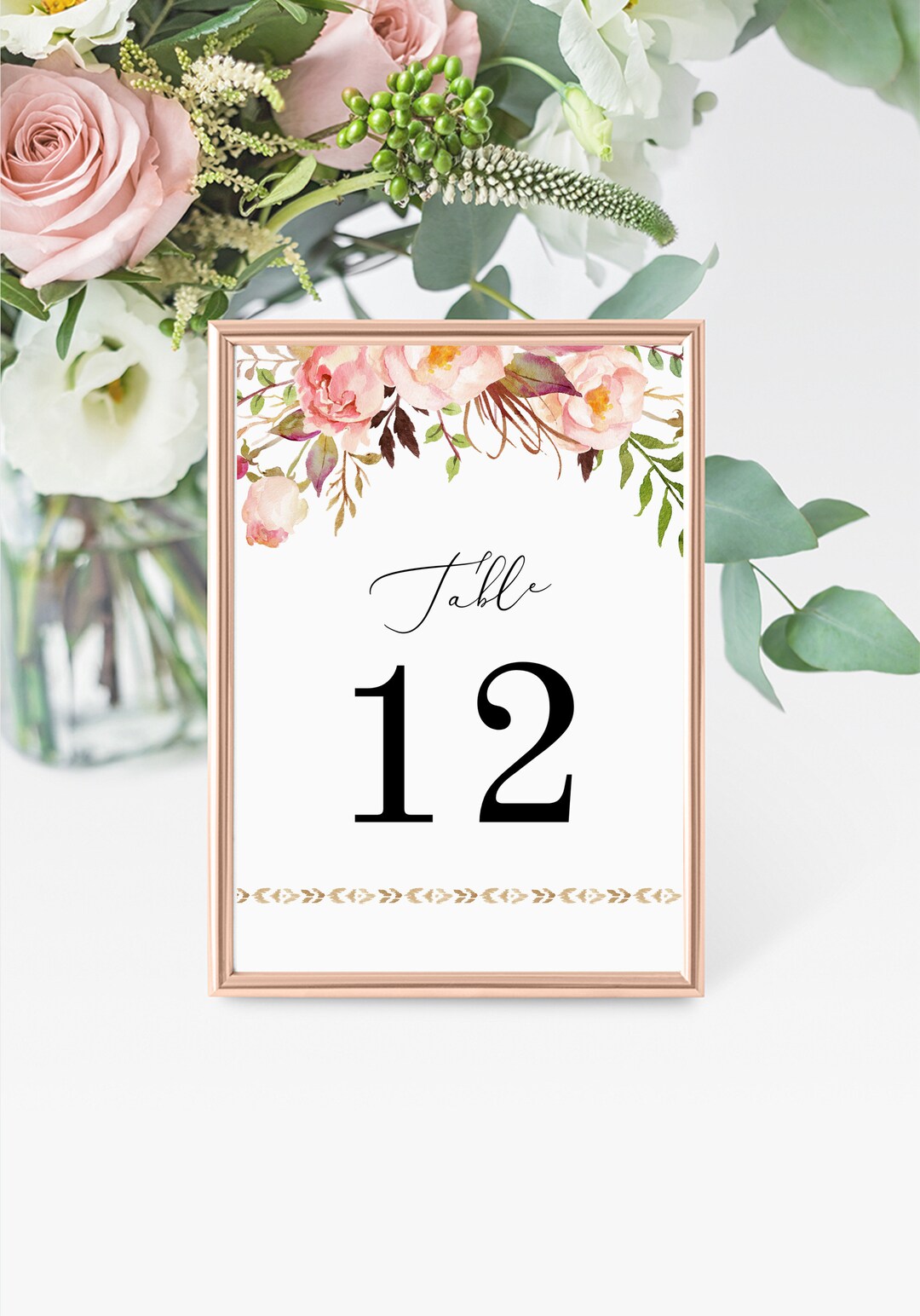 Boho Table Numbers 5x7 INSTANT DOWNLOAD, Printable Wedding Table ...