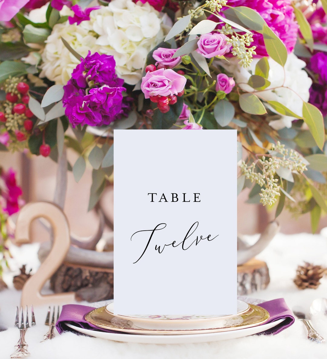 Minimal Table Numbers 4x6 INSTANT DOWNLOAD, Printable Wedding Table ...