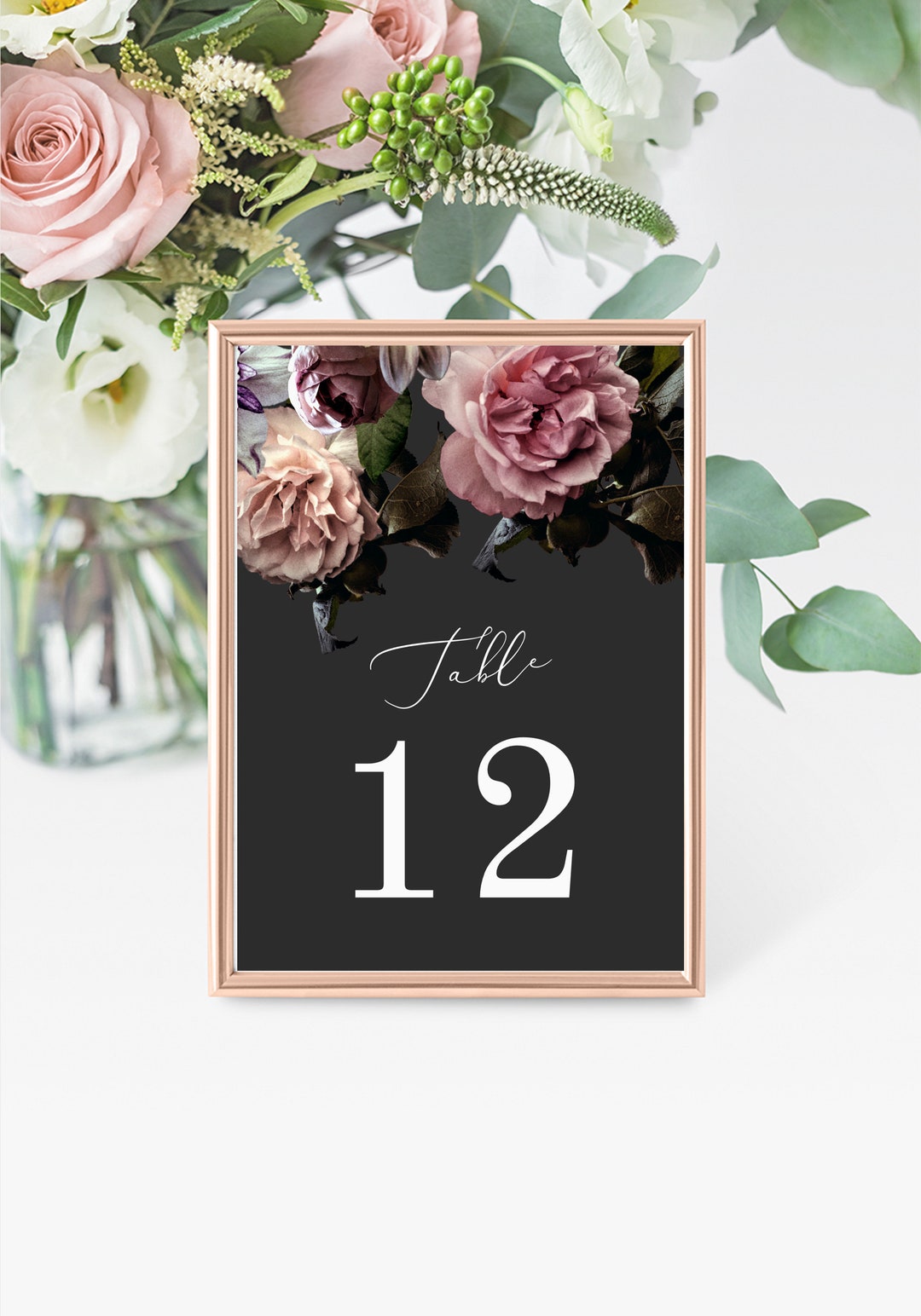 Moody Table Numbers 5x7 INSTANT DOWNLOAD, Printable Wedding Table ...