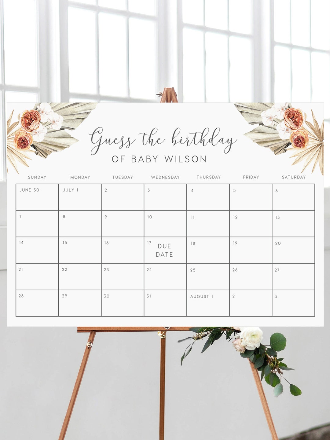 Baby Shower Games INSTANT DOWNLOAD Guess the Birthday, Birthday ...