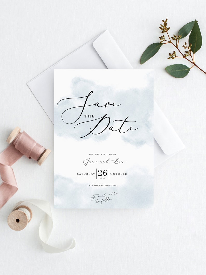 Dusty Blue Wedding Bundle INSTANT DOWNLOAD Template DIY | Etsy