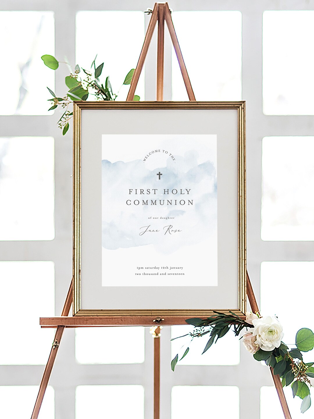 First Holy Communion Welcome Sign INSTANT DOWNLOAD Boy - Etsy