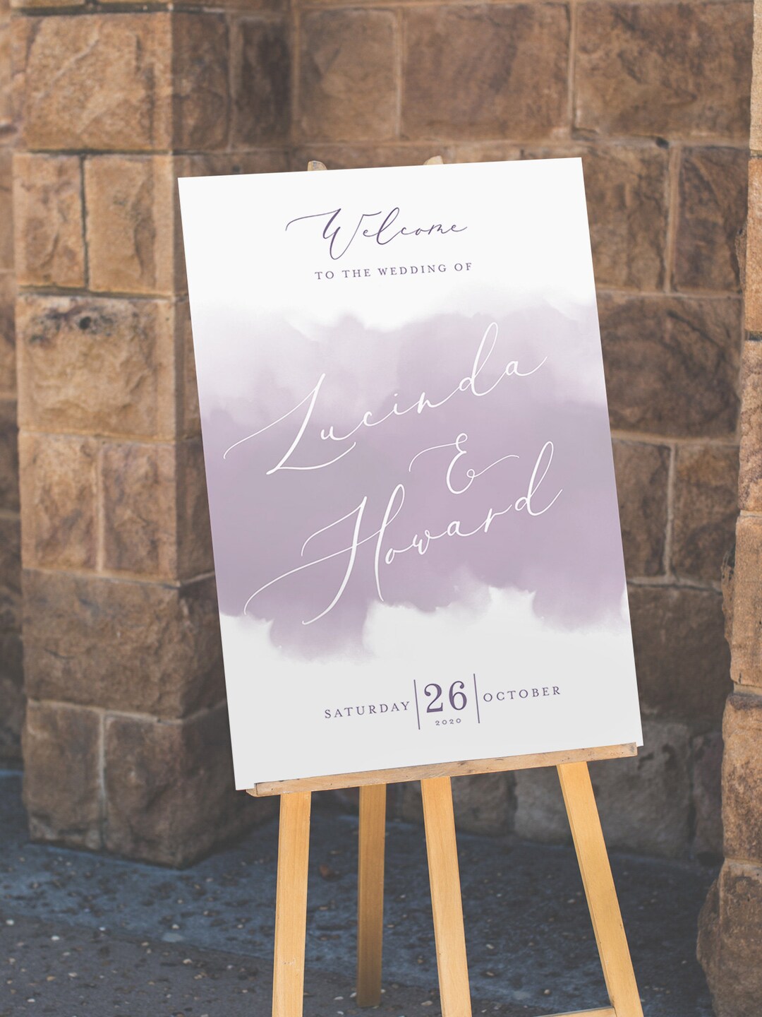 Purple Welcome Sign INSTANT DOWNLOAD Poster, Portrait, Large, Templett ...