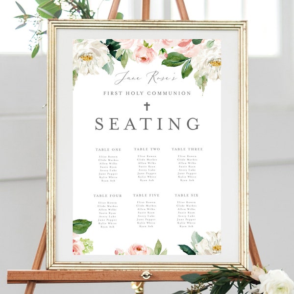 First Holy Communion Seating Chart - Etsy