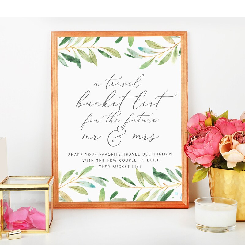 Bucket List Wedding Sign - Etsy
