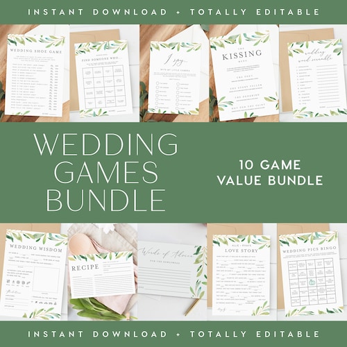 Wedding Table Games Bundle INSTANT DOWNLOAD Value Game - Etsy